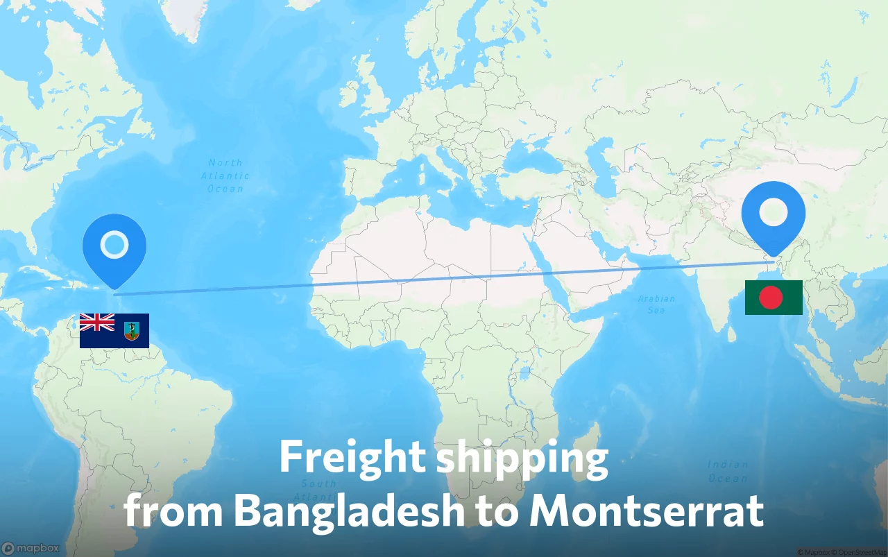 Freight Shipping from Bangladesh to Montserrat